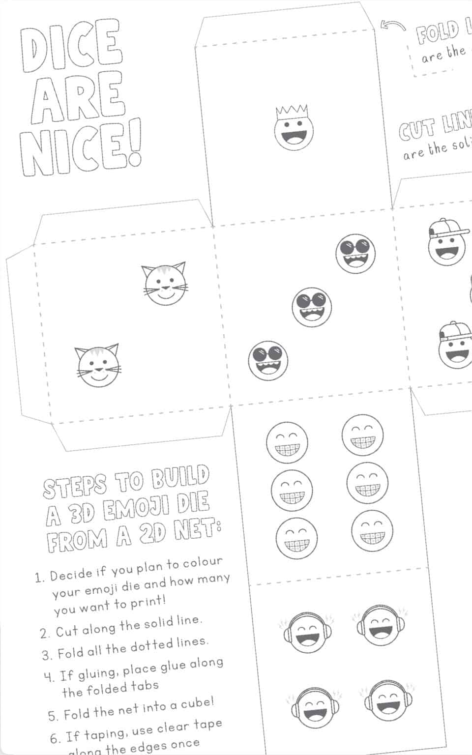 21 Fun Math Games with Dice for Kids 8-12 and FREE Printable Dice ...