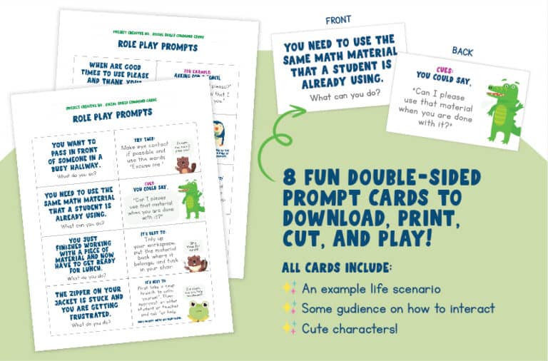 FREE Social Skills Command Cards - That's So Montessori