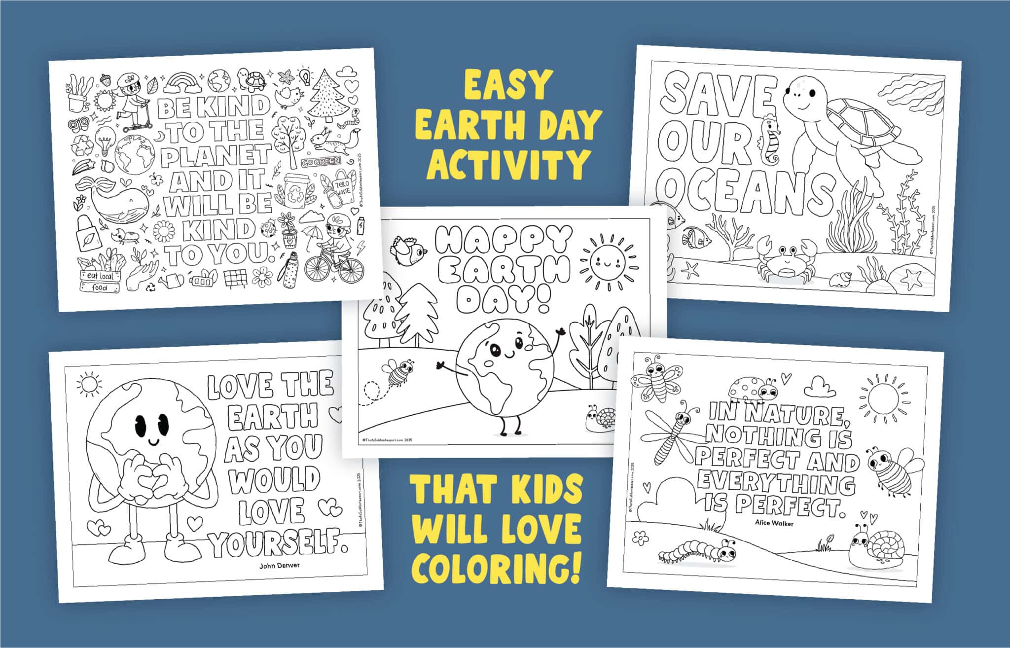 How to Use Earth Day Coloring Pages to Get Kids Thinking - That's So ...
