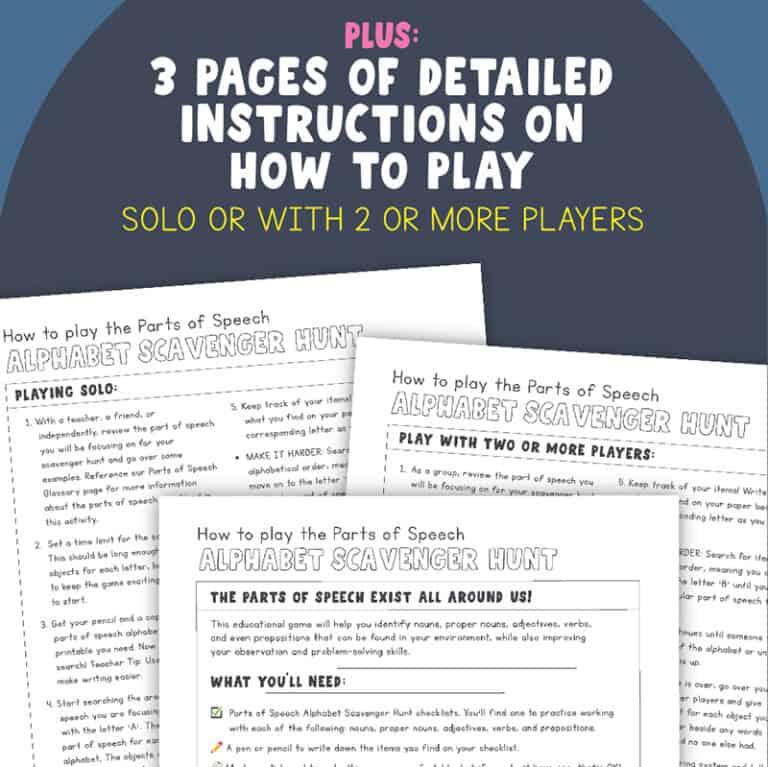 21 Creative Parts Of Speech Activities Your Students Will Love - That's ...